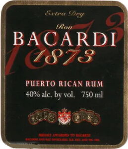 Drink Label: Bacardi Ron Puerto Rican Rum Extra Dry (Bacardi Corp. of ...