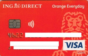 Bank Card: Orange Everyday (ING DIRECT - ING Bank Australia ...