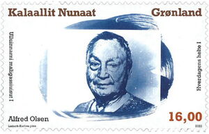 Stamp: Alfred Olsen, Solidier on Sirius Patrol (Greenland(Heroes of ...