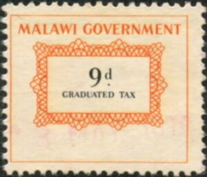 Stamp: Numeral (Malawi: Revenue Stamps(Graduated Tax) Bar:MW GT1