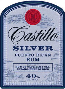 Drink Label: Castillo Silver Puerto Rican Rum (Ron de Castillo y Cia ...
