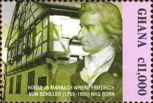 Stamp: Friedrich Von Schiller 1789-1805 (Ghana(200th Death Anniversary ...