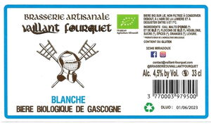 Drink Label: Blanche (Brasserie du Vaillant Fourquet, FranceCol:FR-BEER ...