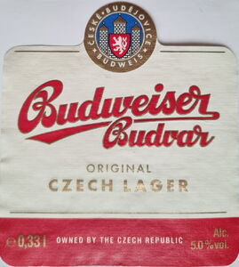 Drink Label: Budweiser Budvar (Budweiser Budvar, N.C., Czech ...