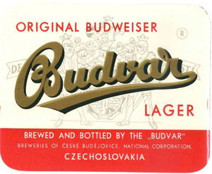 Etiqueta de Bebida: Original Budweiser Budvar Lager ® (Budweiser Budvar ...