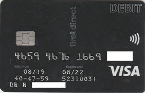 Bank Card: First Direct (HSBC, United Kingdom of Great Britain ...