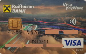 Bank Card: Clouds Visa payWave (Raiffeisen Bank, RomaniaCol:RO-VI-0052.07 💳