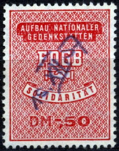 Марка: Free German Trade Union (ГДР: Марки Золушки(Free German Trade ...