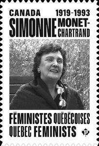 Stamp Simonne Monet Chartrand Labor Activist Canada Feminists Of