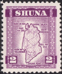 Stamp: Map (Scotland, Shuna: Cinderella Stamps(Shuna) Col:GB-SH 1949-01