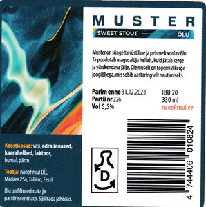 Drink Label: Muster (Nanopruul OÜ, EstoniaCol:EE-BEER-000743 🏷️