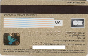Bank Card: Boursorama Premier (Boursorama, FranceCol:FR-VI-0064.03