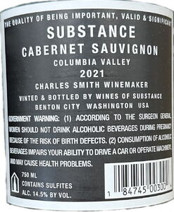 Drink Label: Substance 'Cs' Cabernet Sauvignon (Wines of Substance ...
