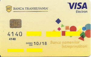 Bank Card: Design (Banca Transilvania, RomaniaCol:RO-VE-0060.18