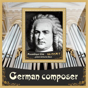 Stamp: Composer Johann Sebastian Bach (Mozambique: Illegal Stamps ...
