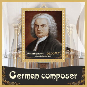 Stamp: Composer Johann Sebastian Bach (Mozambique: Illegal Stamps ...
