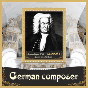 Stamp: Composer Johann Sebastian Bach (Mozambique: Illegal Stamps ...