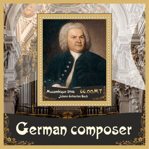 Stamp: Composer Johann Sebastian Bach (Mozambique: Illegal Stamps ...