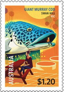 Stamp: Giant Murray Cod, Swan Hill, Victoria (Australia(Aussie Big ...