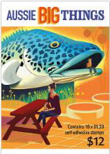 Stamp: Giant Murray Cod, Swan Hill, Victoria (Australia(Aussie Big ...