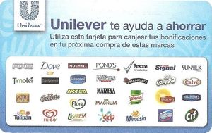 Tarjeta Regalo: Unilever (Hipercor, España(Desconocida) Col:ES-HIP-021a