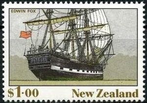 Sello: Edwin Fox (Nueva Zelanda) (New Zealand Heritage (4th issue). The ...