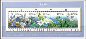 Stamp: NZ World Stamp Exhibition 1990 on Orchids (New Zealand(Native ...