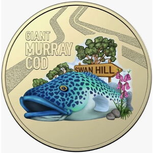 Coin: 1 Dollar (Aussie Big Things - The Giant Murray Cod - Color) (Australia(2023 - Aussie Big ...