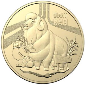 Coin: 1 Dollar (Aussie Big Things - The Giant Ram) (Australia(2023 - Aussie Big Things) Col:AU ...
