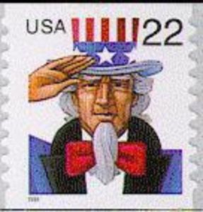 Stamp: Uncle Sam (United States of America(1995-1998 Regular Issue) Mi ...