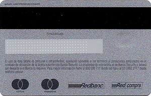 Tarjeta de Banco: Banco Security (Banco Security, ChileCol:CL-MS-0008