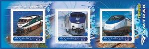 Stamp: Trains Amtrak (Mozambique: Illegal Stamps(Locomotives (2017 ...