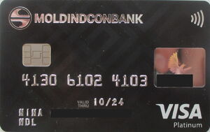 Bank Card: Moldindconbank Visa Platinum (Moldindconbank, MoldovaCol:MD-VI-0027