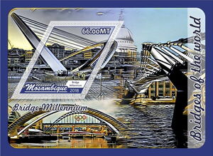 Stamp: Bridges of the World Bridge Millennium (Mozambique: Illegal ...