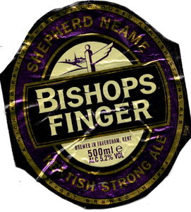 Drink Label: Bishops Finger (Shepherd Neame, United Kingdom of Great ...