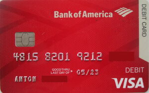 Bank Card: Bank of America - Visa debit (Bank of America, United States ...