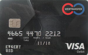 Bank Card: Webtransfer (Wave Crest Holdings, United Kingdom of Great Britain & Northern ...
