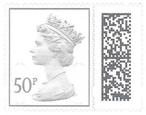 Stamp: 50p Light Slate (Source Code: MAIL, Date Code: 22) (United ...