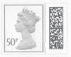 Stamp: 50p Slate (Source Code: MPIL, Date Code: 22) (United Kingdom of ...