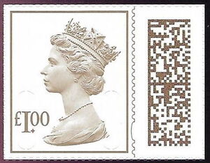 Stamp: £1 Grey Brown (Source Code: MPIL, Date Code: 23) (United Kingdom ...