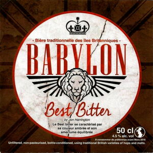 Drink Label: Babylon Best Bitter (Brasserie Harrington Beers, FranceCol ...