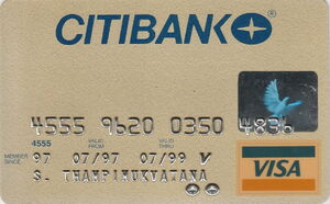 Bank Card: Citibank (Citibank, ThailandCol:TH-VI-0004.02