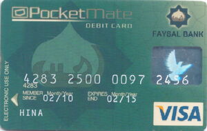 Bank Card: Pocket Mate (Faysal Bank, PakistanCol:PK-VI-0084
