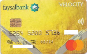 Bank Card: Velocity (Faysal Bank, PakistanCol:PK-MC-0043