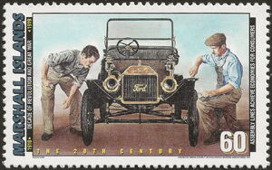 Stamp: Assembly-line work (Marshall Islands(The 20th Century 1910 ...