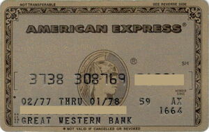 Tarjeta de Banco: American Express - Great Western Bank 3-75 (Great ...