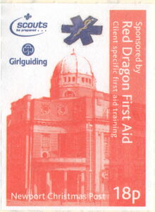 Známka: Sponsored by Red Dragon First Aid (Velká Británie - soukromé ...