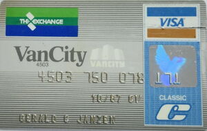 Bank Card: VanCity (VanCity, CanadaCol:CA-VI-0080