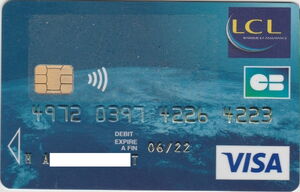 Bank Card: LCL- Blue (Credit Lyonnais, FranceCol:FR-VI-0106.04