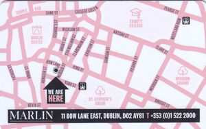 כרטיס מפתח לחדר המלון: Marlin Hotel Dublin (No Chain, אירלנדCol:IRL-00981 💳